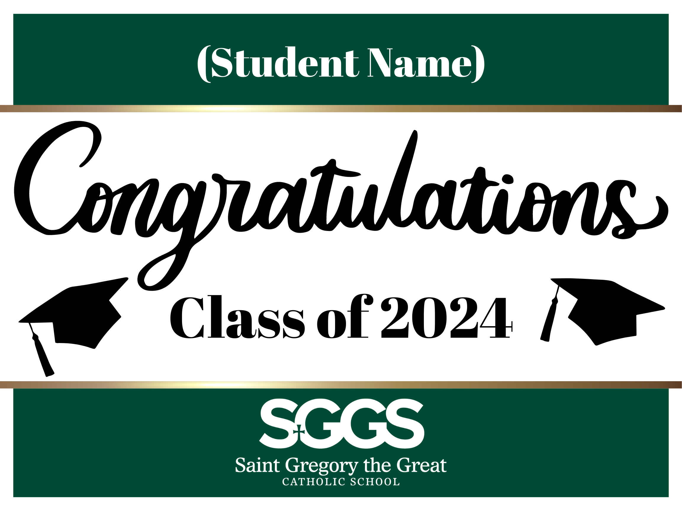 Class of 2024 Graduation Yard Sign